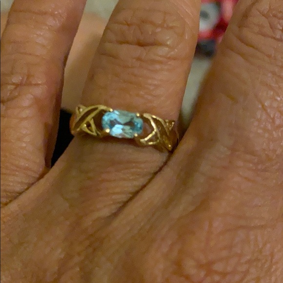 Jewelry | Ss Topaz Xox 14k Gold Electroplated | Poshmark